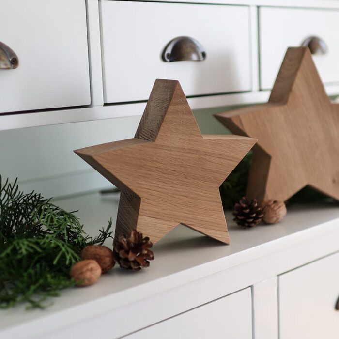 Holzstern aus Eichenholz - Hinum und Herum